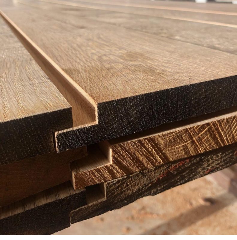 Oak Board-on-Board Cladding PAR Smooth finish - Oak Timber