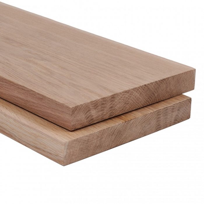 Oak Solid Decking Board – 22mm x 120mm – Smooth finish